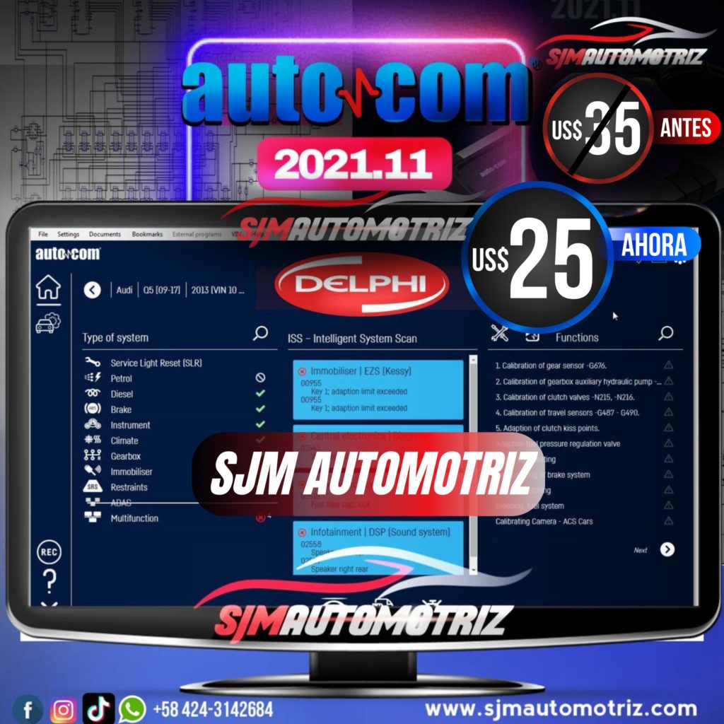 🚀Delphi Autocom 2023 Actualización 2021.11 - Sjm Automotriz