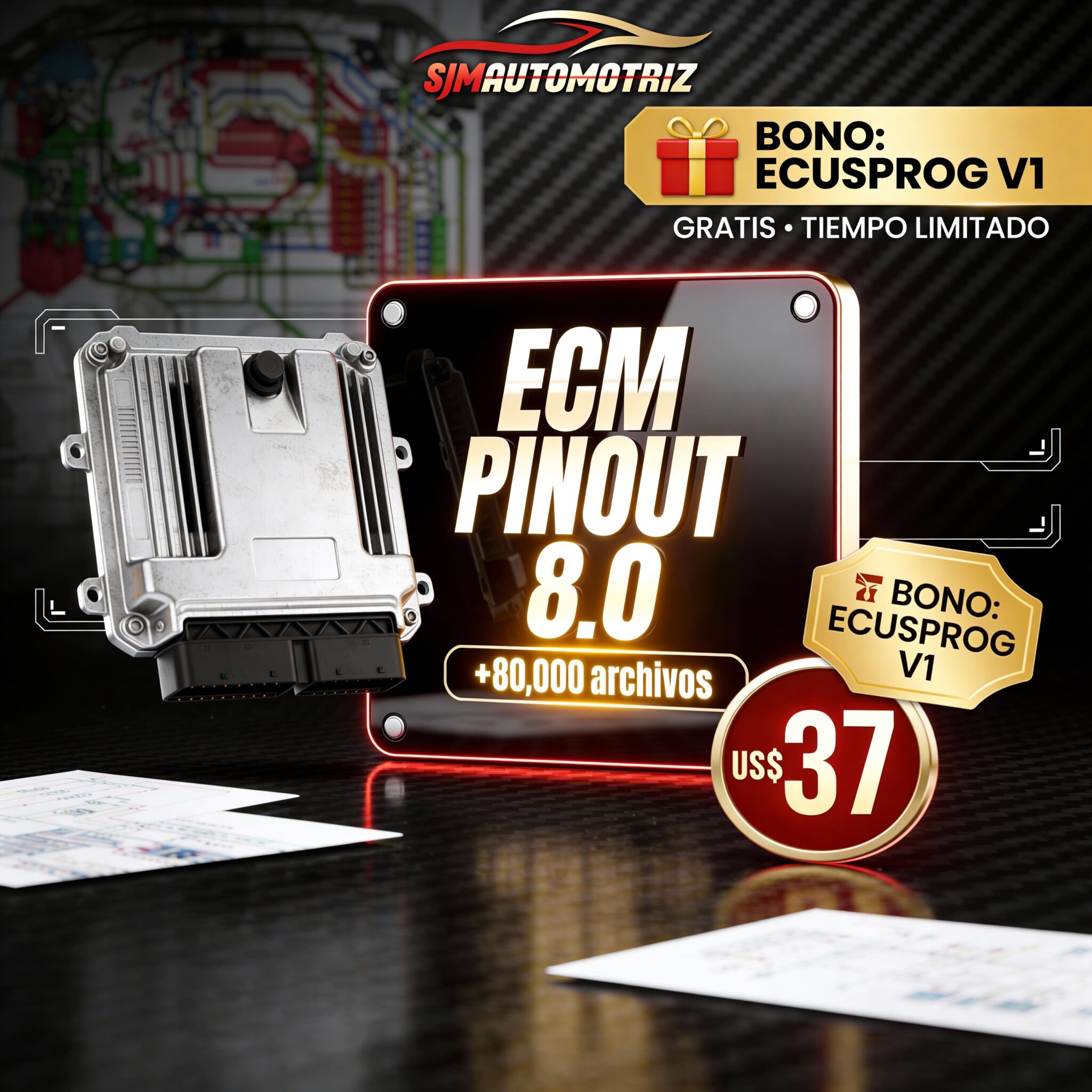 ECM Pinout 8.0: Pinouts ECU + Diagramas (+80.000) | SJM - Sjm Automotriz