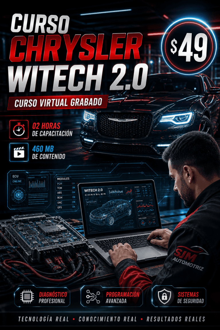 Curso Chrysler WiTECH 2.0 Actualización 2024 – Diagnóstico y ...