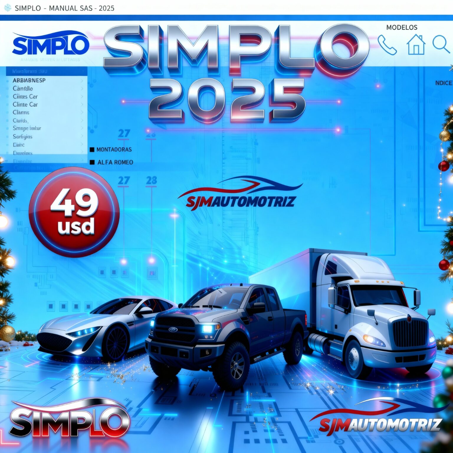 SIMPLO 2025 | Software Automotriz Completo: Diagramas, Pinouts, Data Técnica y Diagnóstico 2025 ...